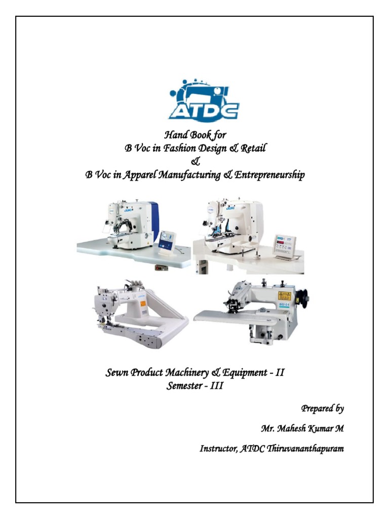 Sewn Product Machinery & Equipments - II | PDF | Sewing Machine | Sewing