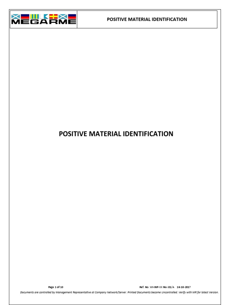 WI-InP-14 Rev.01-A Positive Material Identification | PDF ...