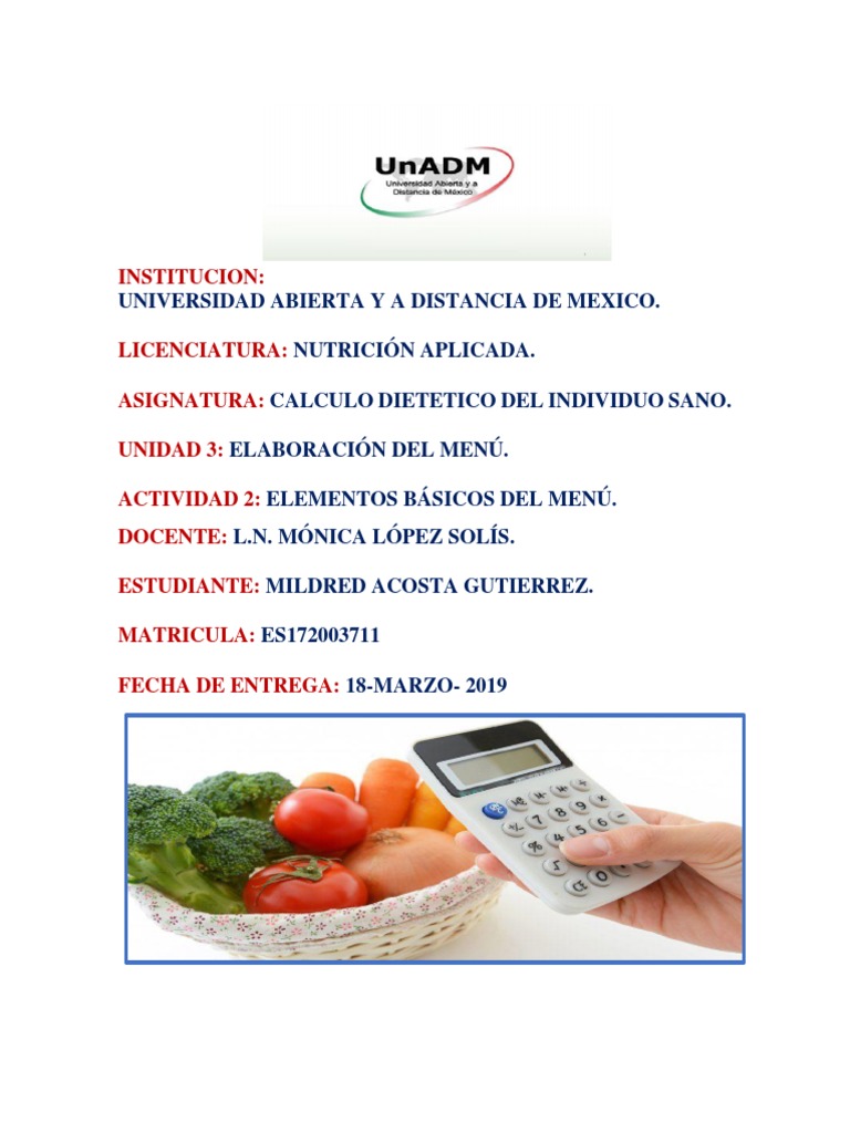 Elementos Básicos Del Menú. | PDF