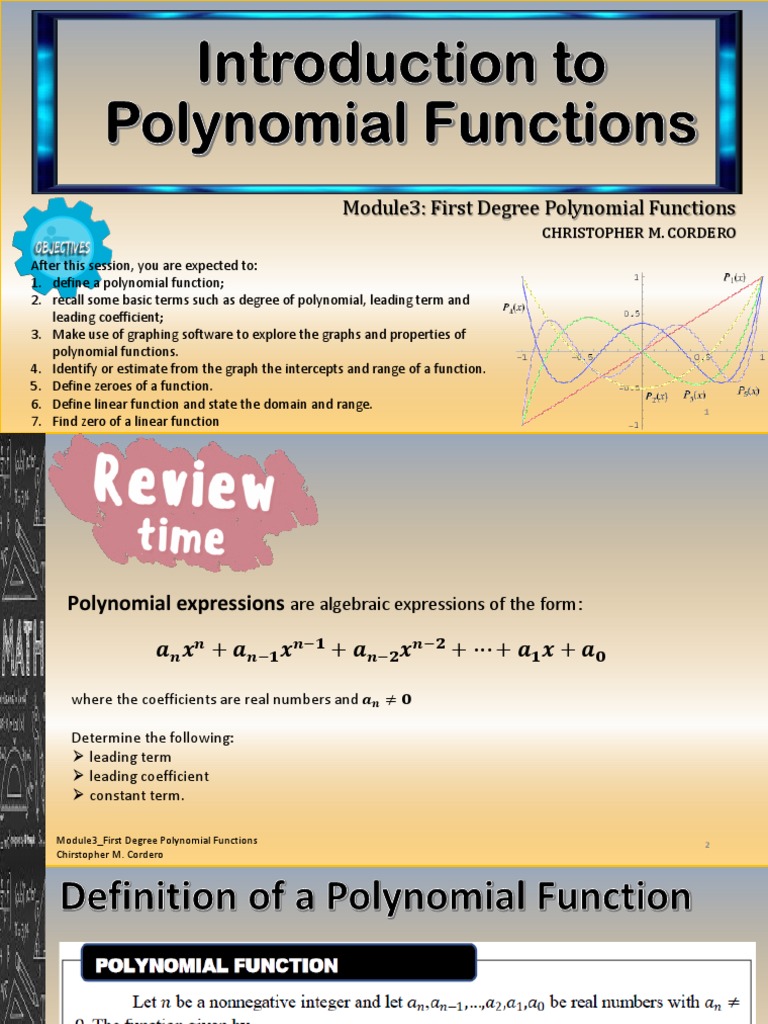 Introduction To Polynomial Functions | PDF | Polynomial | Function (Mathematics)