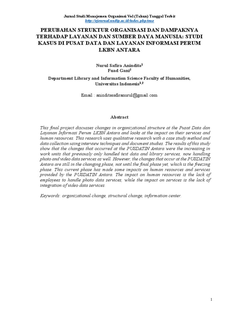 Fase Perubahan Struktur Organisasi | PDF