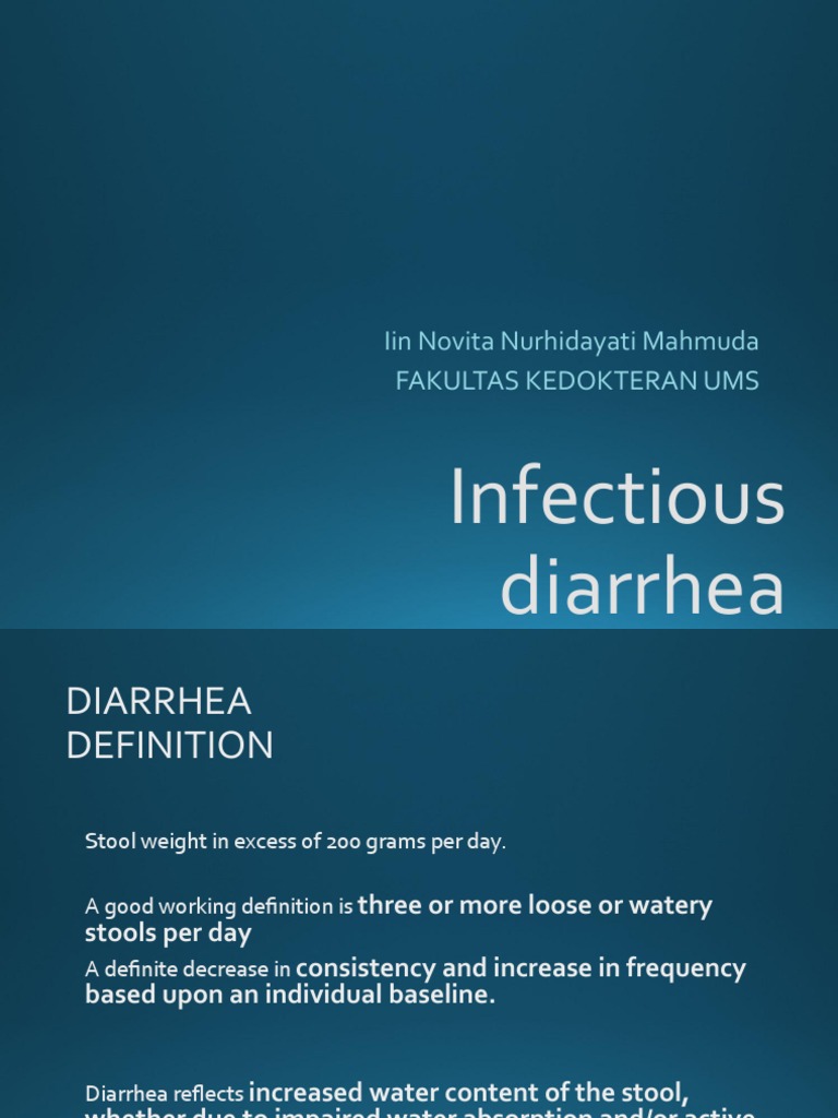 Slide Kuliah Infectious Diare | PDF | Diarrhea | Human Feces