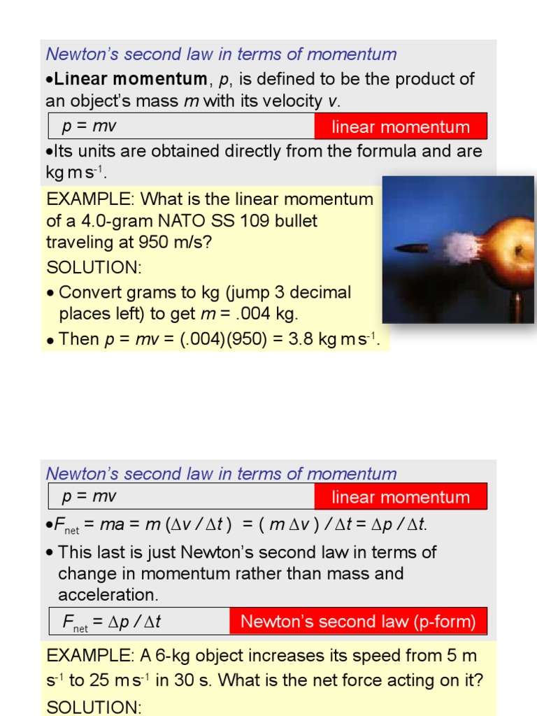Topic 2.4 - Momentum and Impulse | PDF | Collision | Momentum