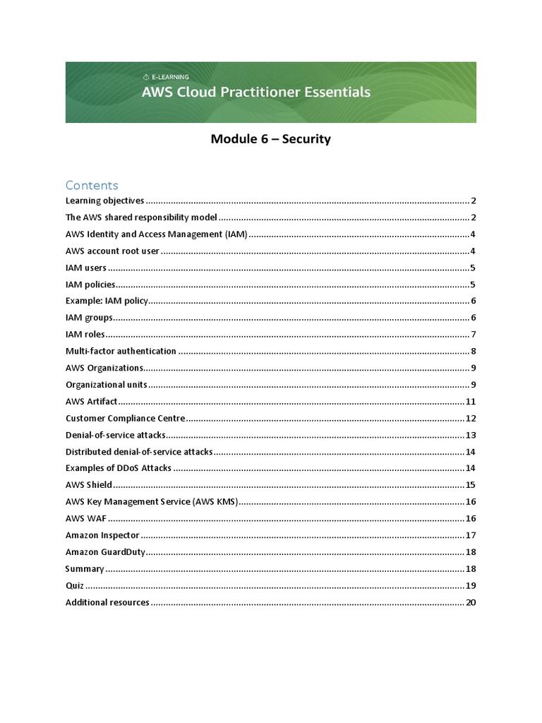 Module 6 - Security | PDF | Denial Of Service Attack | Regulatory Compliance