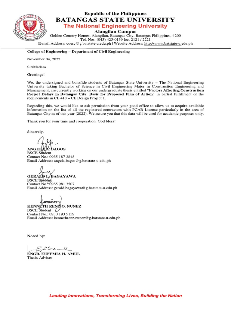 DPWH Letter | PDF