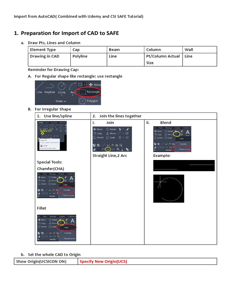 Import From AutoCAD in SAFE | PDF