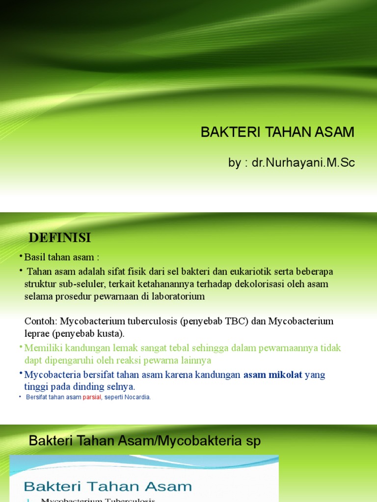 BAKTERI TAHAN ASAM-new | PDF | Kesehatan Holistik | Sains & Matematika