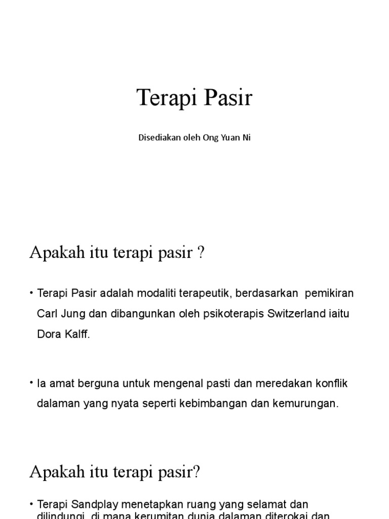 Terapi Pasir untuk Anak-anak | PDF