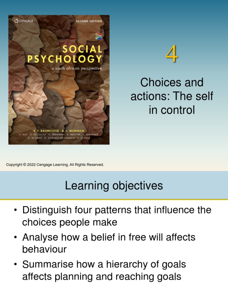 Choices and Actions - The Self in Control Chapter 4, Psychology | PDF ...