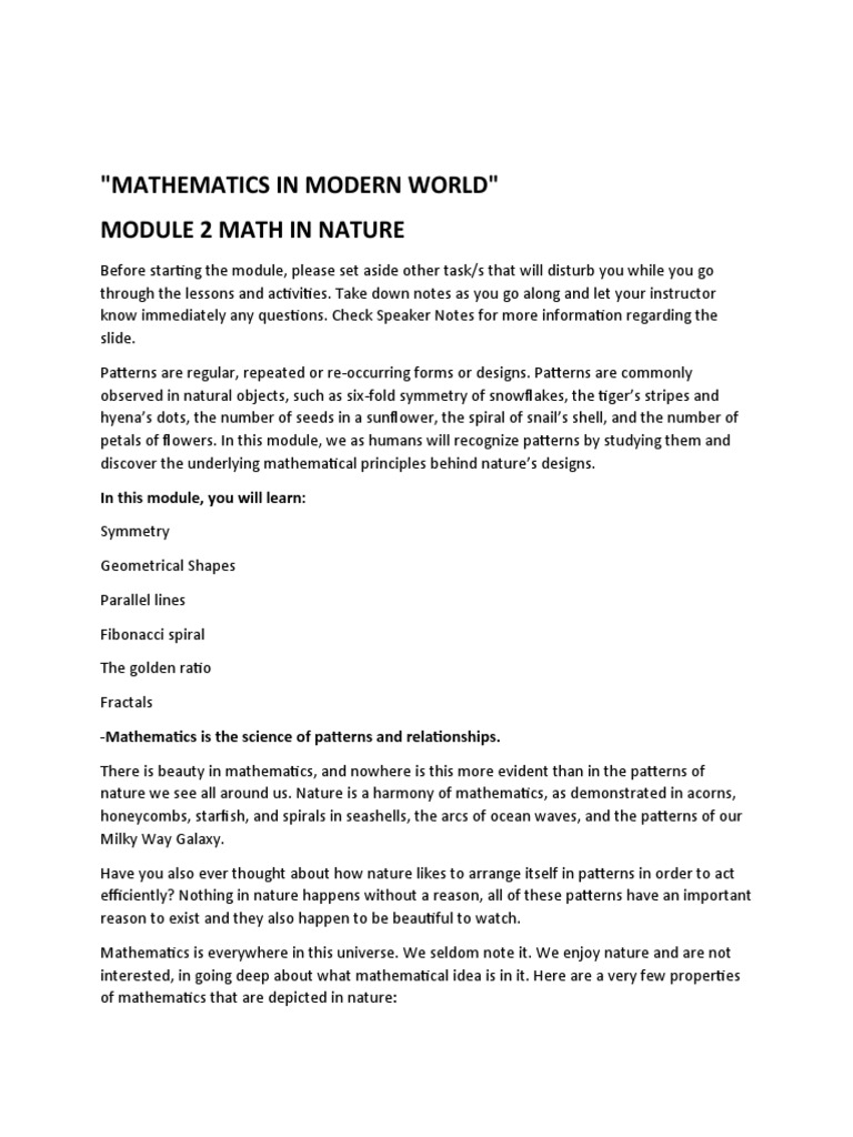 Mathematics in Modern Worl1 | PDF | Deductive Reasoning | Argument
