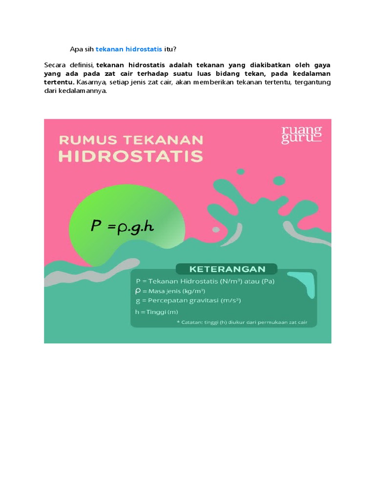 Materi Hidrostatis | PDF