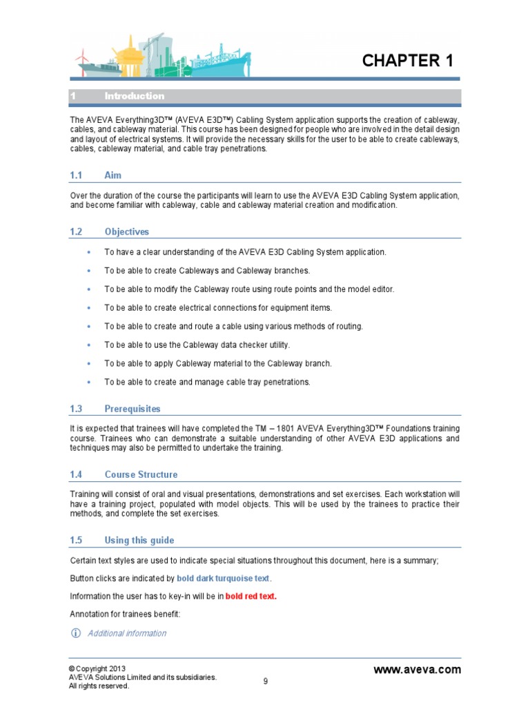 TM-1815 - Cableway & Cable Modelling (1,3,6) | PDF | Routing | Cursor ...