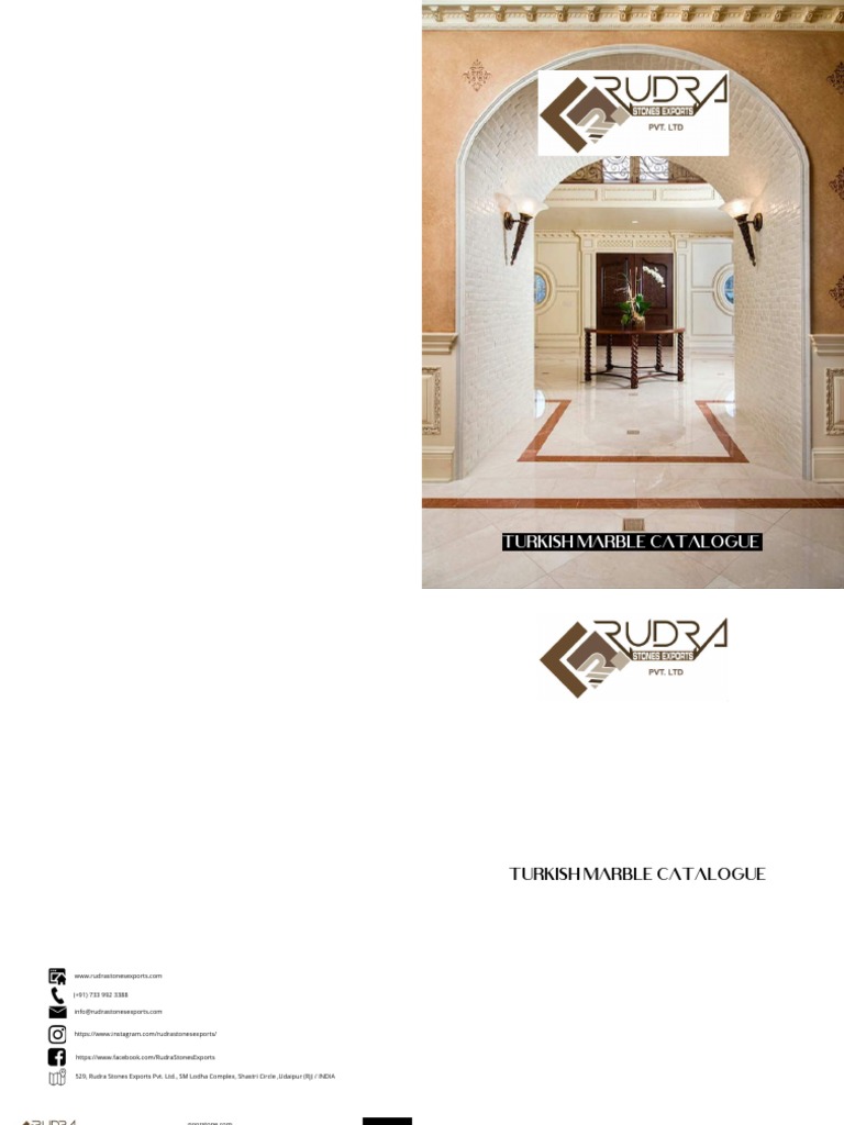 Rudra Stone Turkish Marble Catalgue 2021 CM | PDF