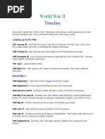 Simple WW2 Major Events Timeline | PDF