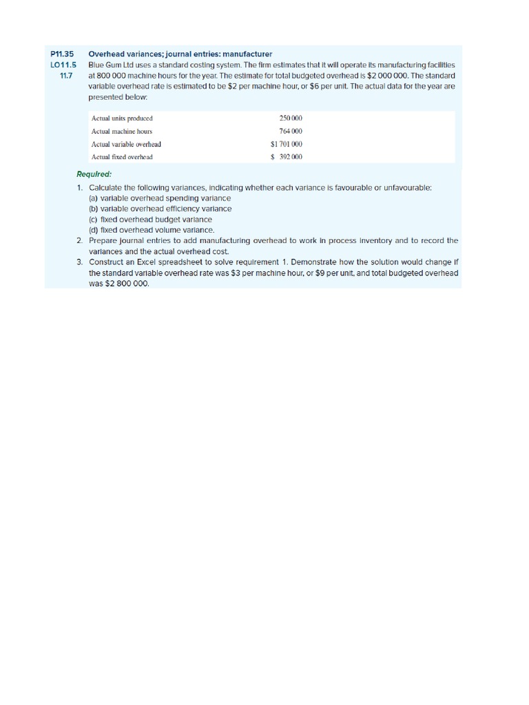 ACC20007 Week 9 Lecture Examples | PDF | Management Accounting | Business Economics