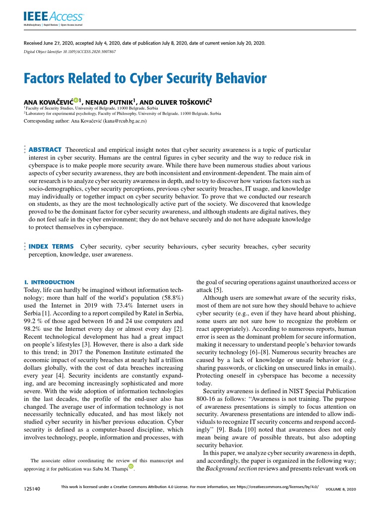 Cyber Security Awareness Factors | PDF | Security | Computer Security