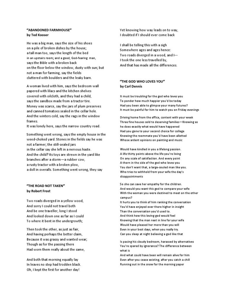 Poem Analysis (Abandoned) | PDF