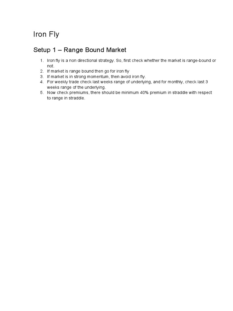 Iron Fly Strategy for Range-Bound Markets | PDF