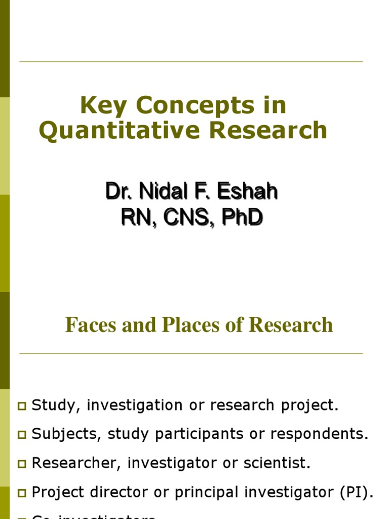 2 Key Concepts | PDF | Quantitative Research | Data