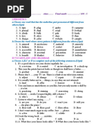 Az Bio Sentence Test Score Sheet: Name: Date: List 1 | PDF | Nature
