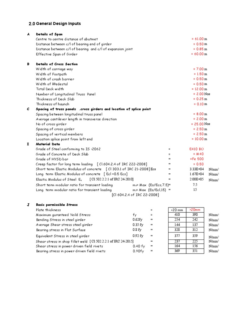 Section Design Sheet | PDF