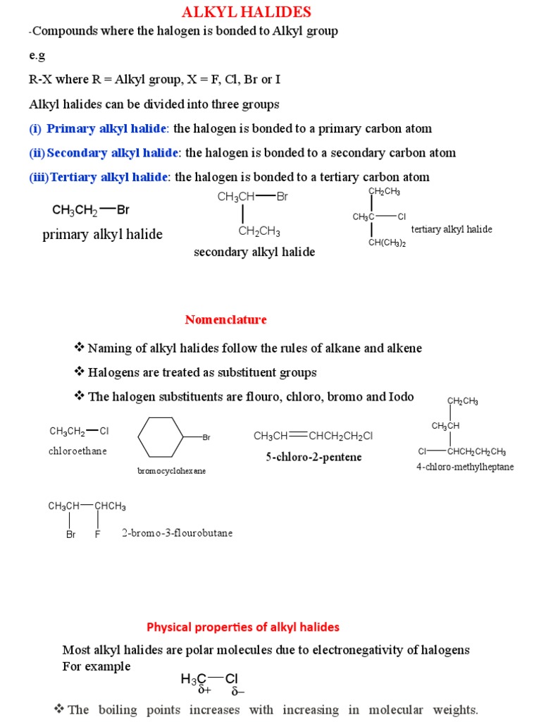 Presentation Alkyl Halides | PDF | Aldehyde | Ketone