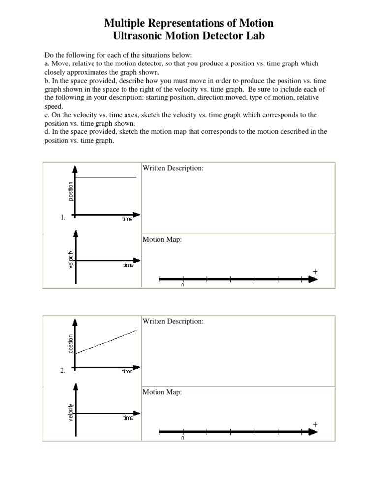 Ultrasonic Motion Detector Lab Guide | PDF | Teaching Methods & Materials