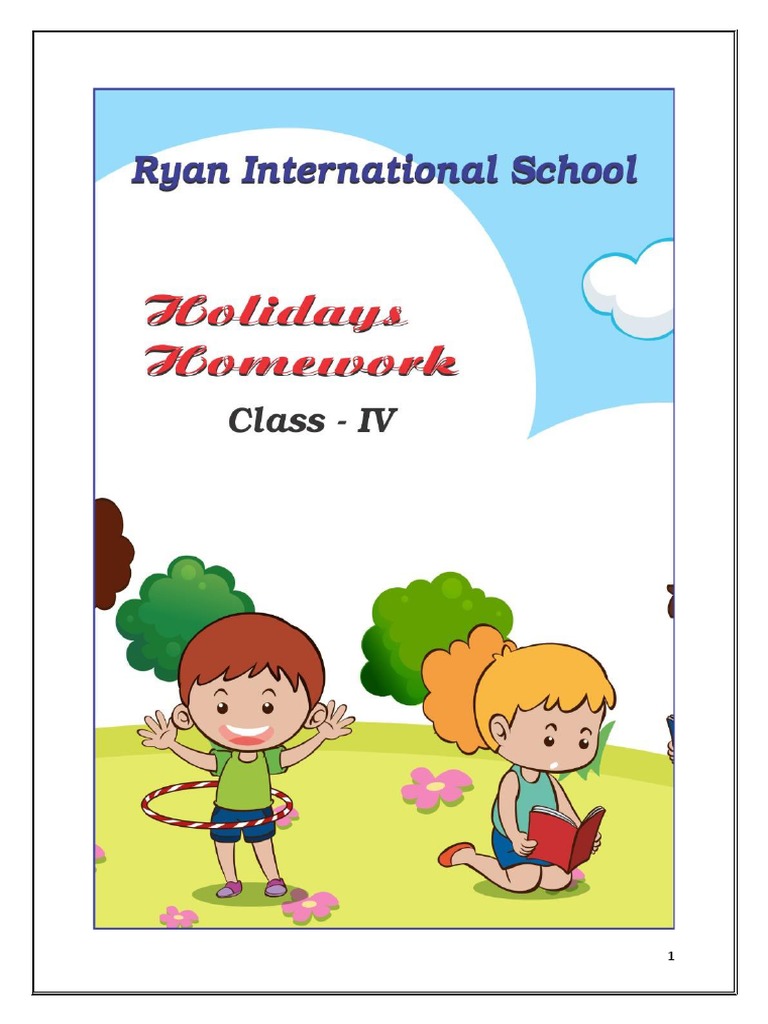 Holiday Homework for Class 4 | PDF