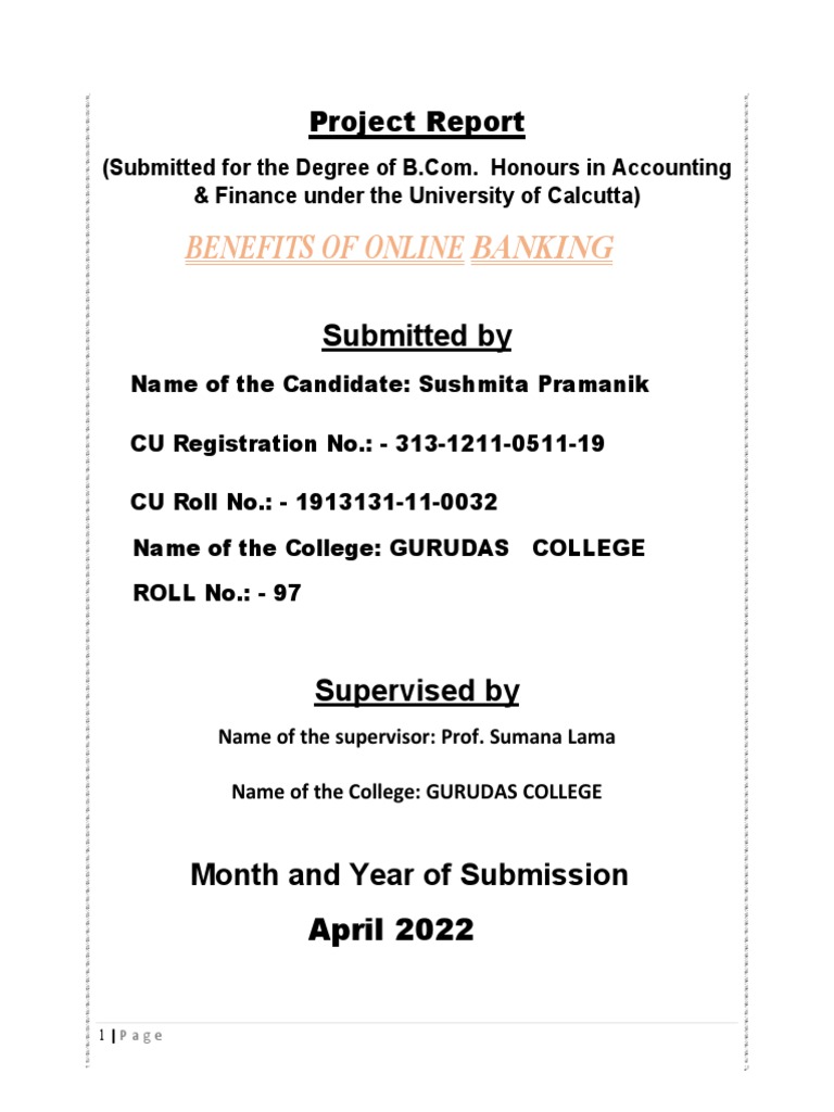 Sushmita | PDF | Online Banking | Banks & Banking