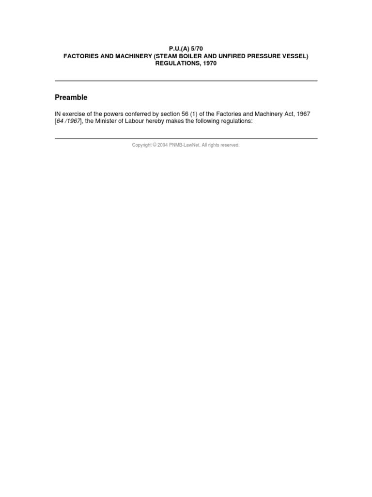 DOSH Malaysia | PDF | Boiler | Pipe (Fluid Conveyance)