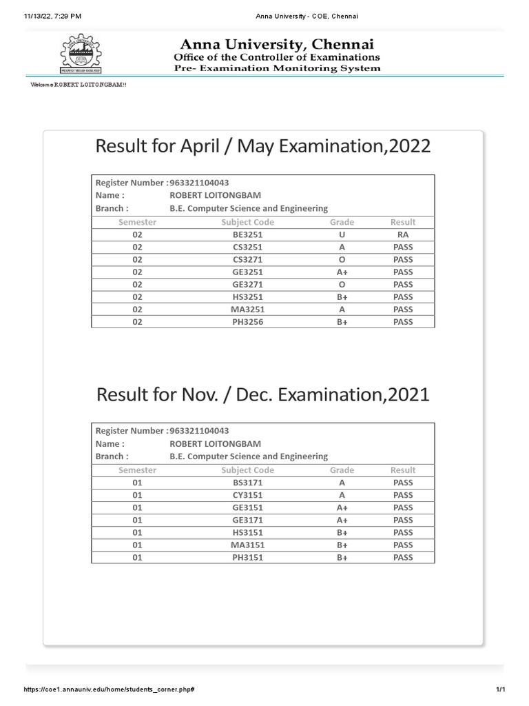 Anna University - COE, Chennai | PDF | Information Age | Engineering
