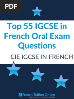 IGCSE French Paper 4 Candidate Responses | PDF | Verb | Question