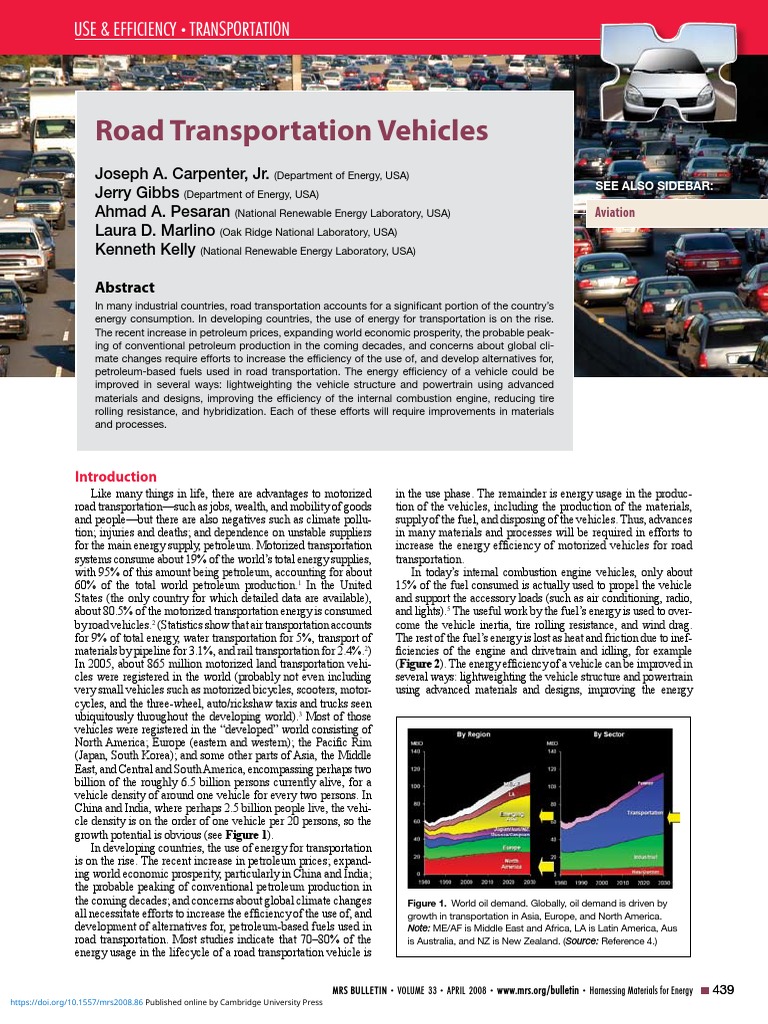 Road Transportation Vehicles | PDF