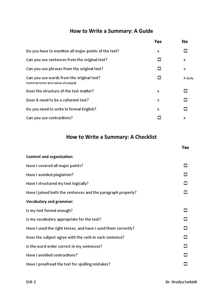 How To Write A Summary Answers | PDF | Career & Growth | Language Arts ...