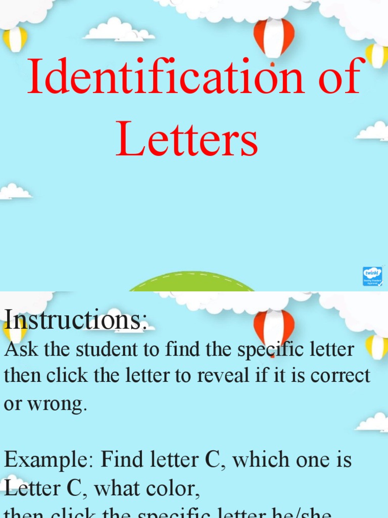 Identification of Letters | PDF