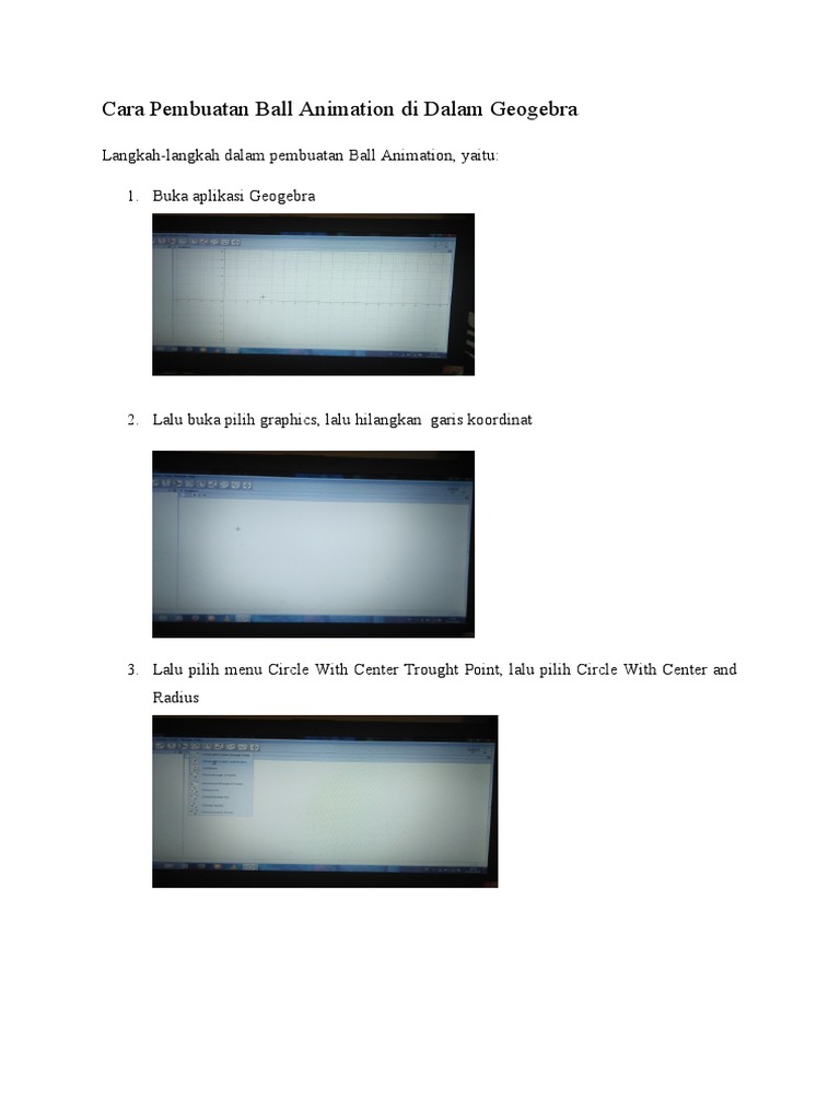 Cara Pembuatan Ball Animation Di Dalam Geogebra Pdf