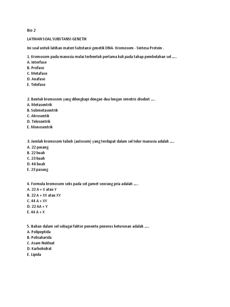 Bio Substansi Genetika | PDF