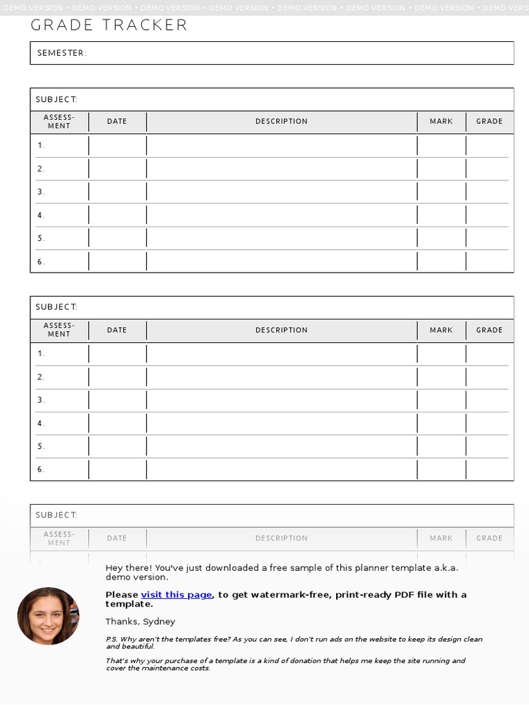 Student Grade Tracker-A4 | PDF