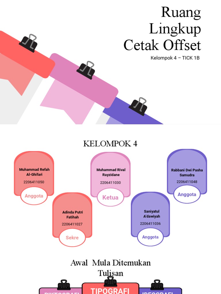 Sejarah dan Teknik Cetak Offset | PDF