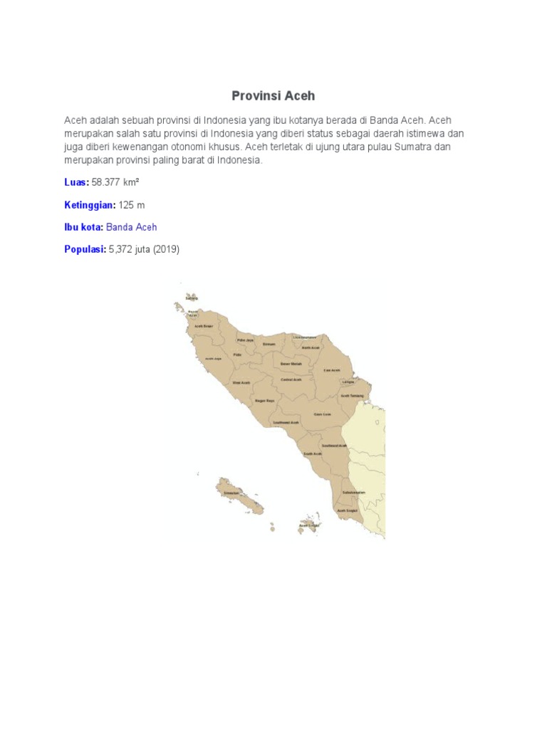 Contoh Kliping Provinsi Aceh | PDF