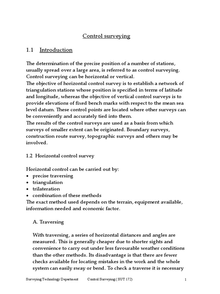 Control Surveying1 | PDF | Surveying | Logarithm