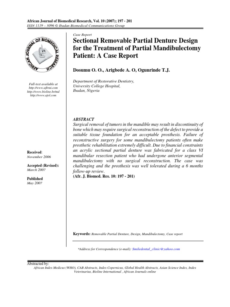 Sectional RPD | PDF | Dentures | Prosthesis