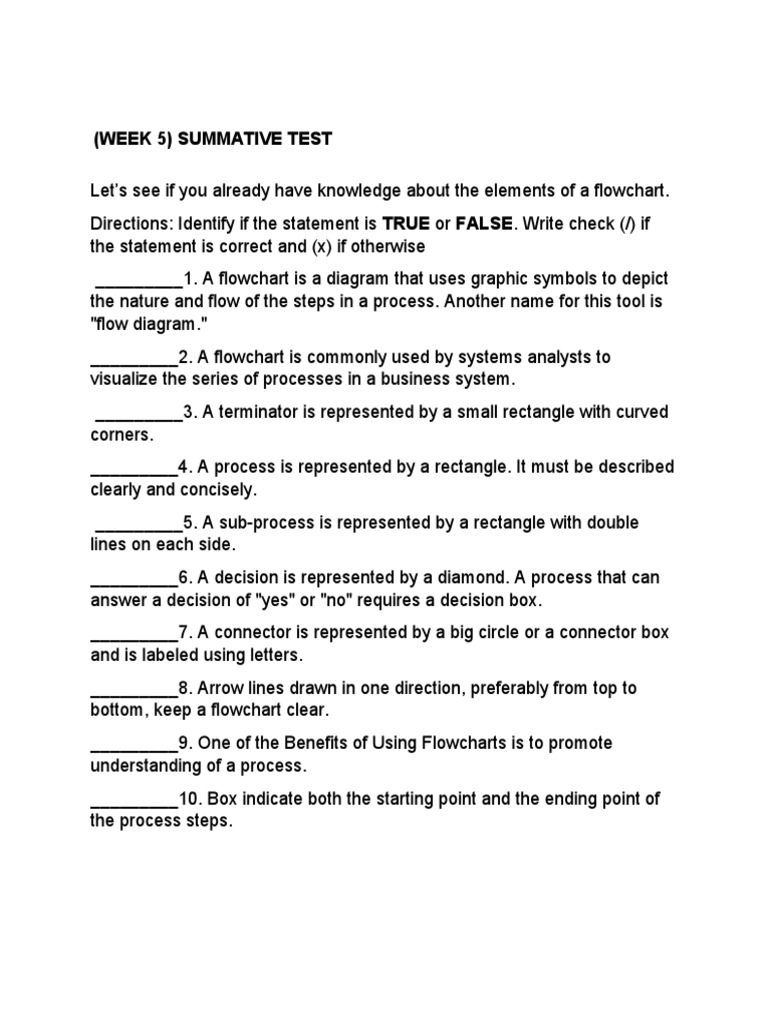 Flowchart Basics Quiz | PDF | Computing | Cognitive Science