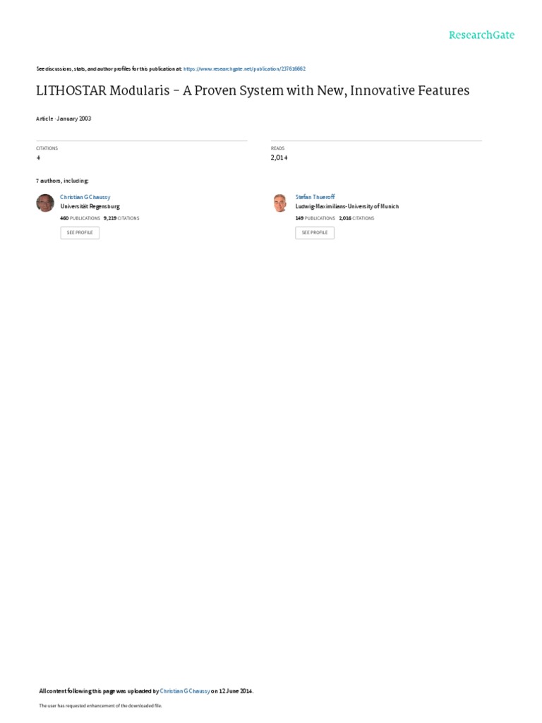 LITHOSTAR Modularis - A Proven System With New Inn | PDF | Inductor | Capacitor