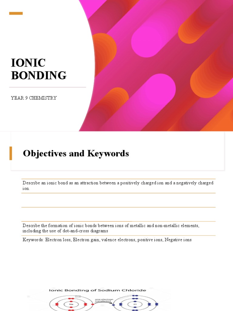 Ionic Bonding | PDF | Ion | Ionic Bonding