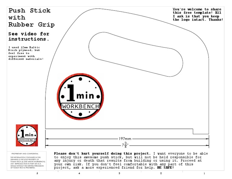 Push Grip Template by One Minute Workbench | PDF