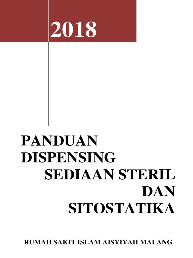 Panduan Dispensing Steril Dan Sitostatika | PDF