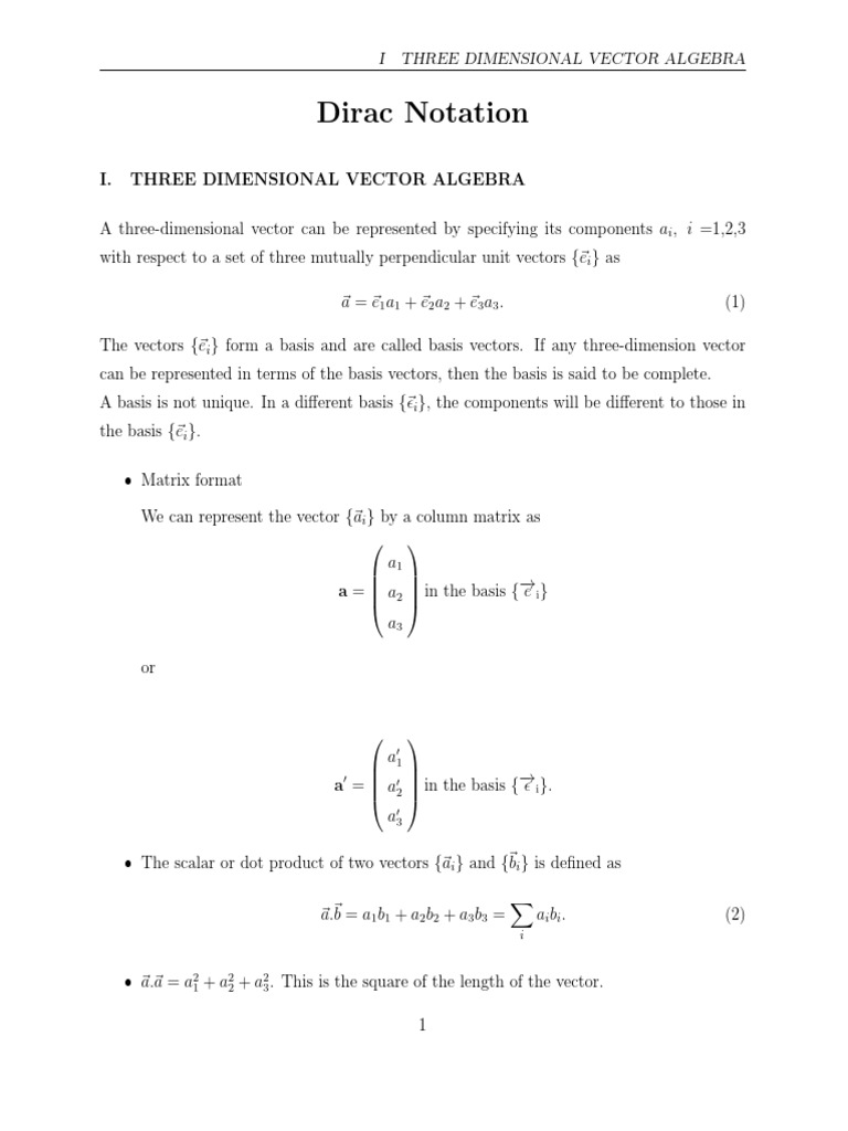 Dirac | PDF | Matrix (Mathematics) | Eigenvalues And Eigenvectors