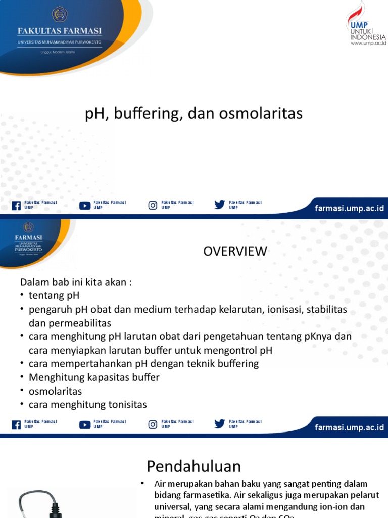 PH, Buffering, Dan Osmolarita | PDF