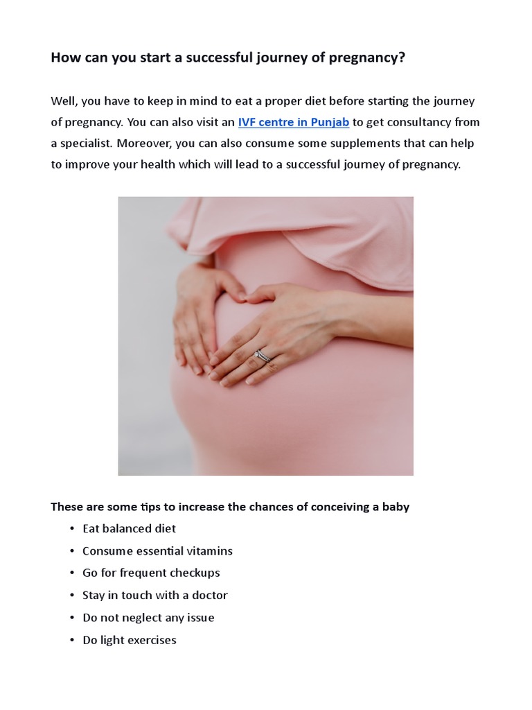 How Can You Start A Successful Journey of Pregnancy? | PDF